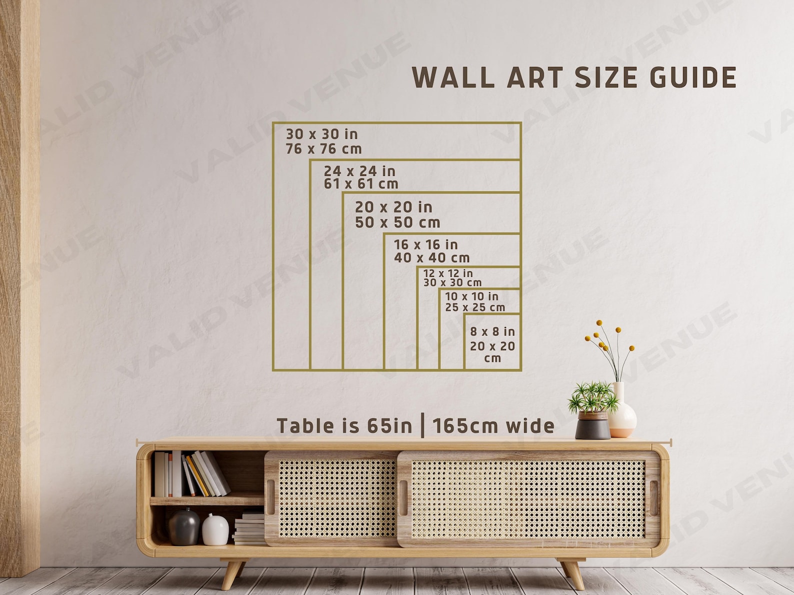 Square Wall Art Size Guide, Frame Size Guide, Print Size Guide, Wall Display Guide, Comparison ...