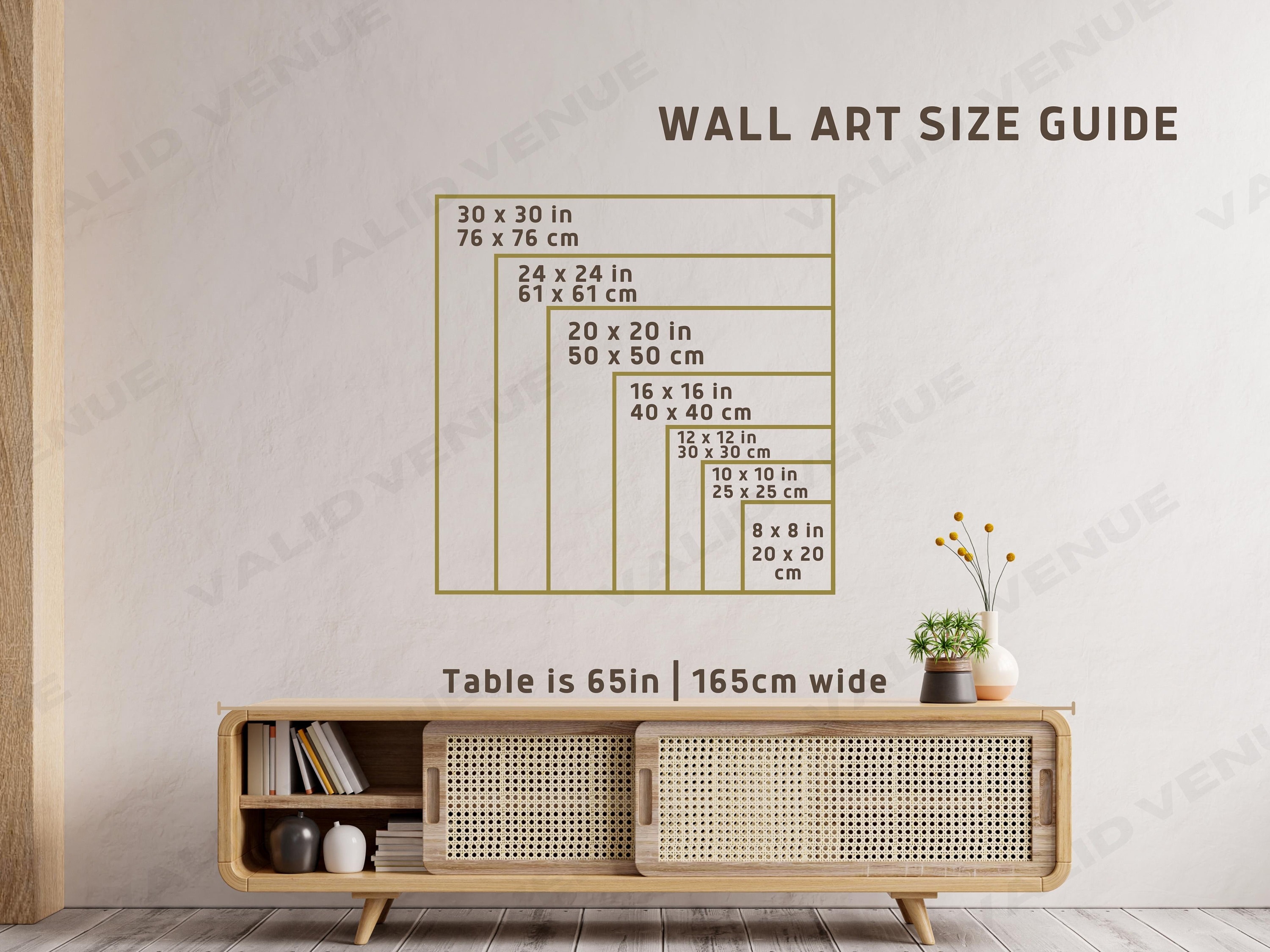 Square Wall Art Size Guide, Frame Size Guide, Print Size Guide, Wall ...