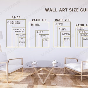 Wall Art Size Guide Frame Size Guide Print Size Guide Wall - Etsy