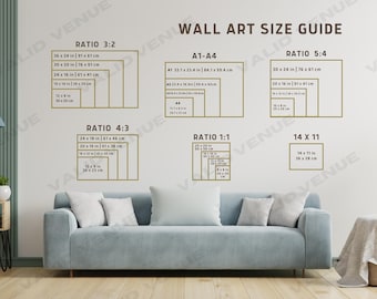 Wall Art Size Guide, Frame Size Guide, Poster Size Chart, Comparison ...