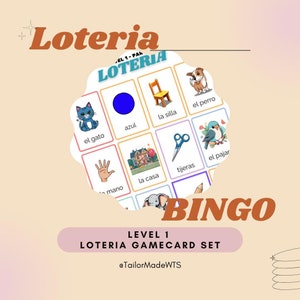 Spanish Vocabulary Loteria - Spanish Bingo - Spanish Learning Game ...