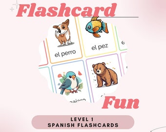 Spanish Flashcards - Level 1 Beginner Spanish Flashcards - 68 ...