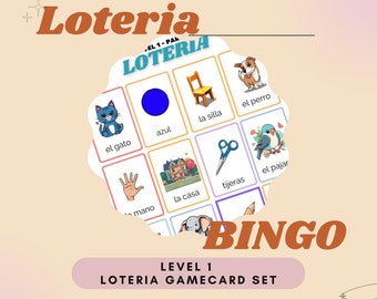 Spanish Vocabulary Loteria - Spanish Bingo - Spanish Learning Game ...