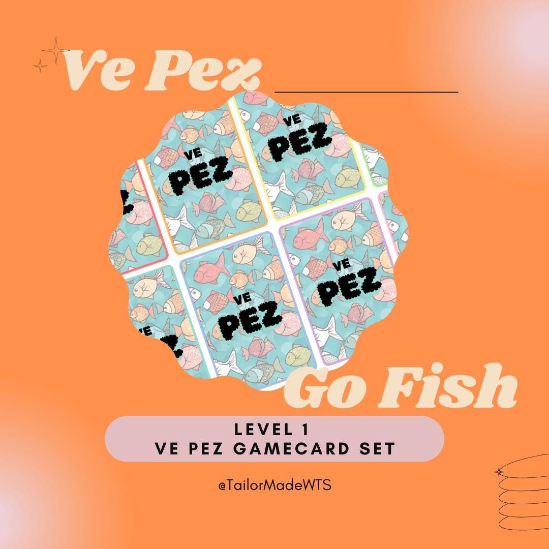 Level 1 Spanish Ve Pez (go Fish) Flashcards - PRINTABLE - Etsy
