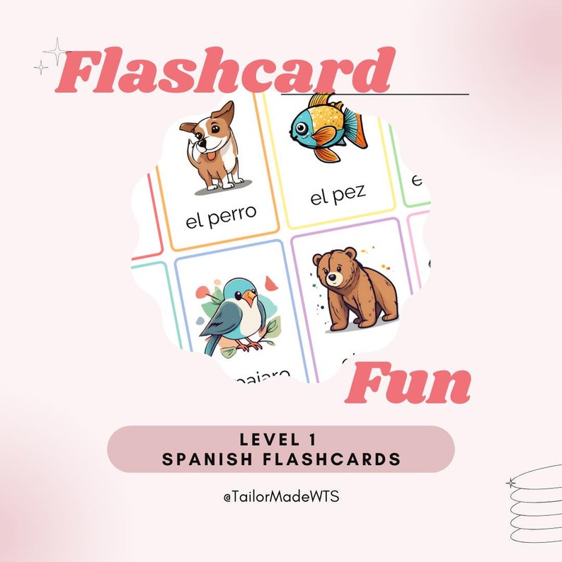 Spanish Flashcards - Level 1 Beginner Spanish Flashcards - 68 ...