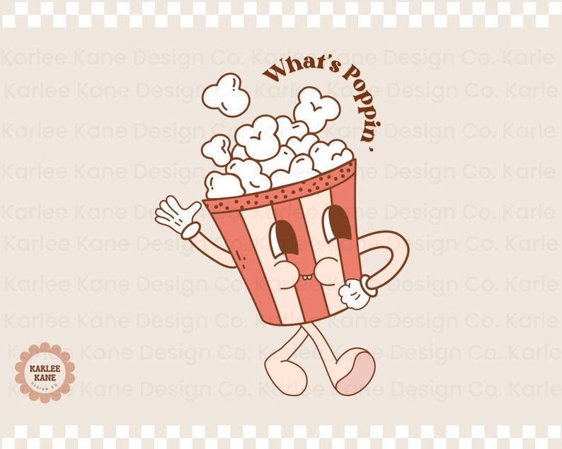 What's Poppin' Instant Digital Download, PNG File, Retro Food ...