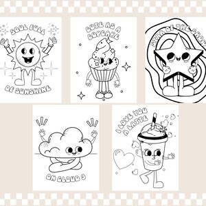 10 Groovy Retro Cartoon Characters, Printable Coloring Pages for Adults ...