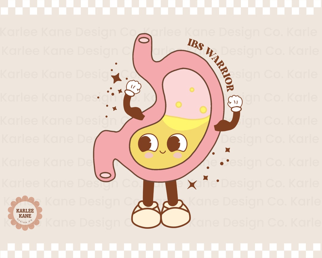IBS Warrior, Instant Digital Download, Commercial PNG File, Tummy Ache ...