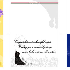 Set of 3 Printable Wedding Card / Instant Download / Jpg Image - Etsy