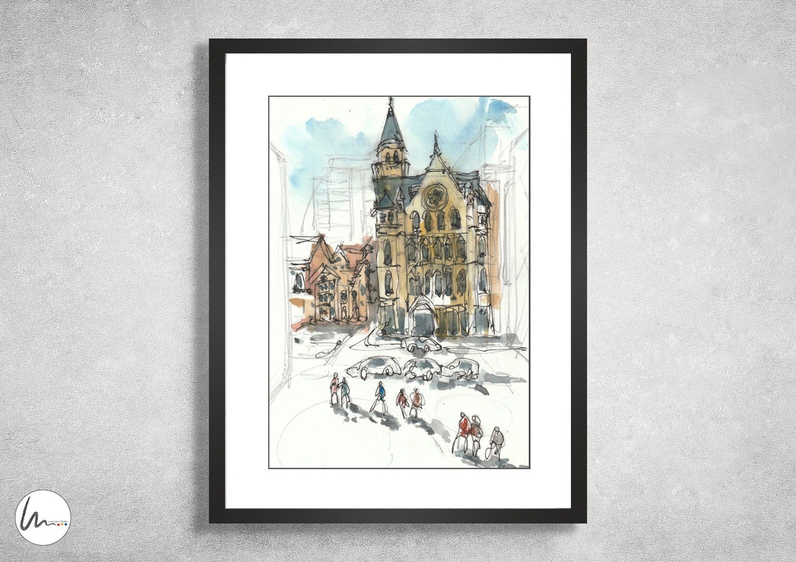 Melbourne Architecture Watercolor Sketch Print (digital Download) - Etsy