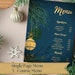 Dark Blue Christmas Menu Template, Gold Design (canva Editable, Digital ...