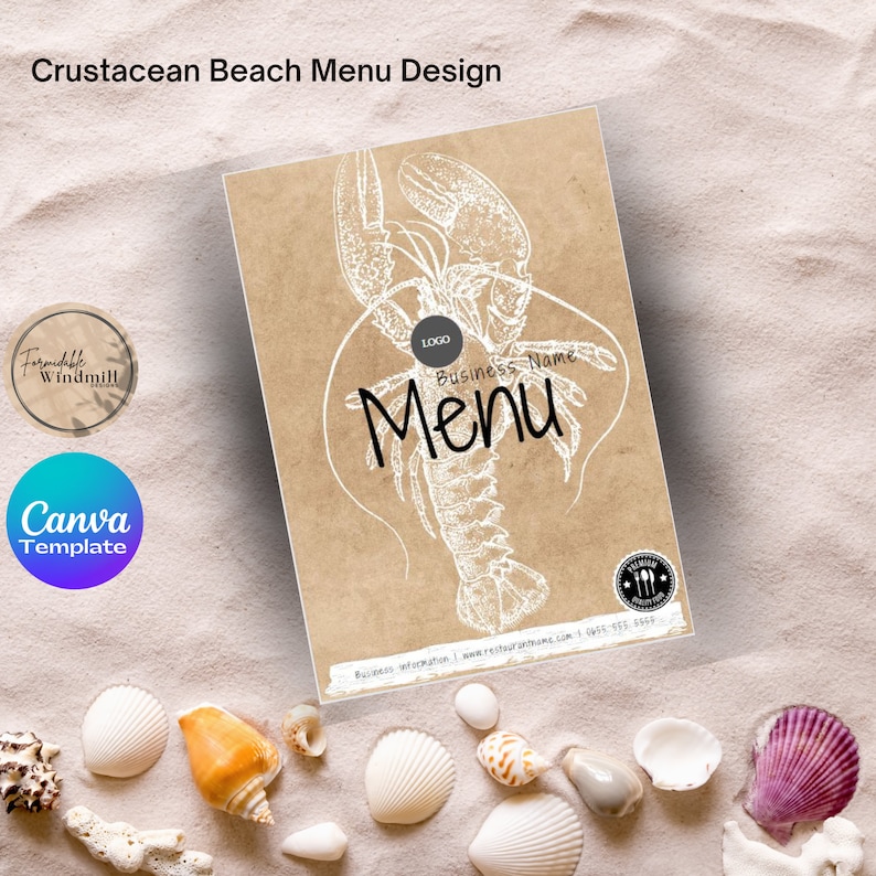 Seafood Restaurant Menu Template Food Menu for Food Business Canva ...