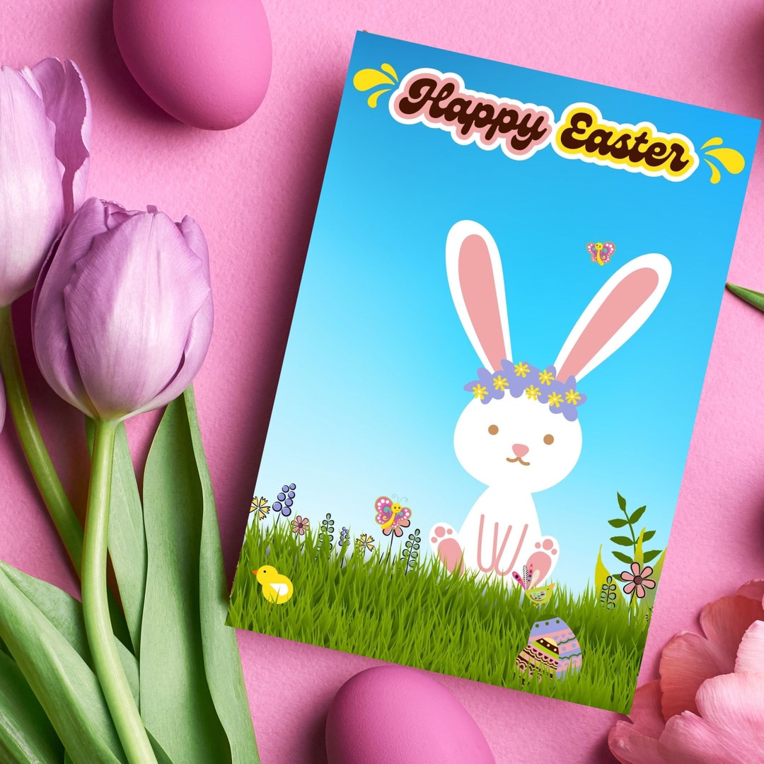 Easter Bunny Menu Template Canva Template Instant Download Business ...