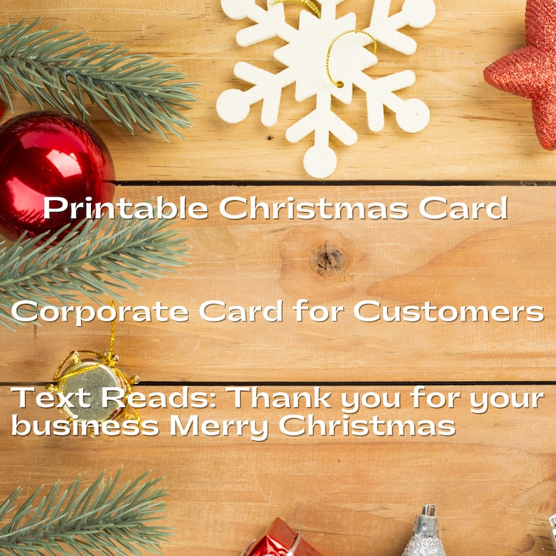 Corporate Christmas Card Printable Christmas Card for - Etsy