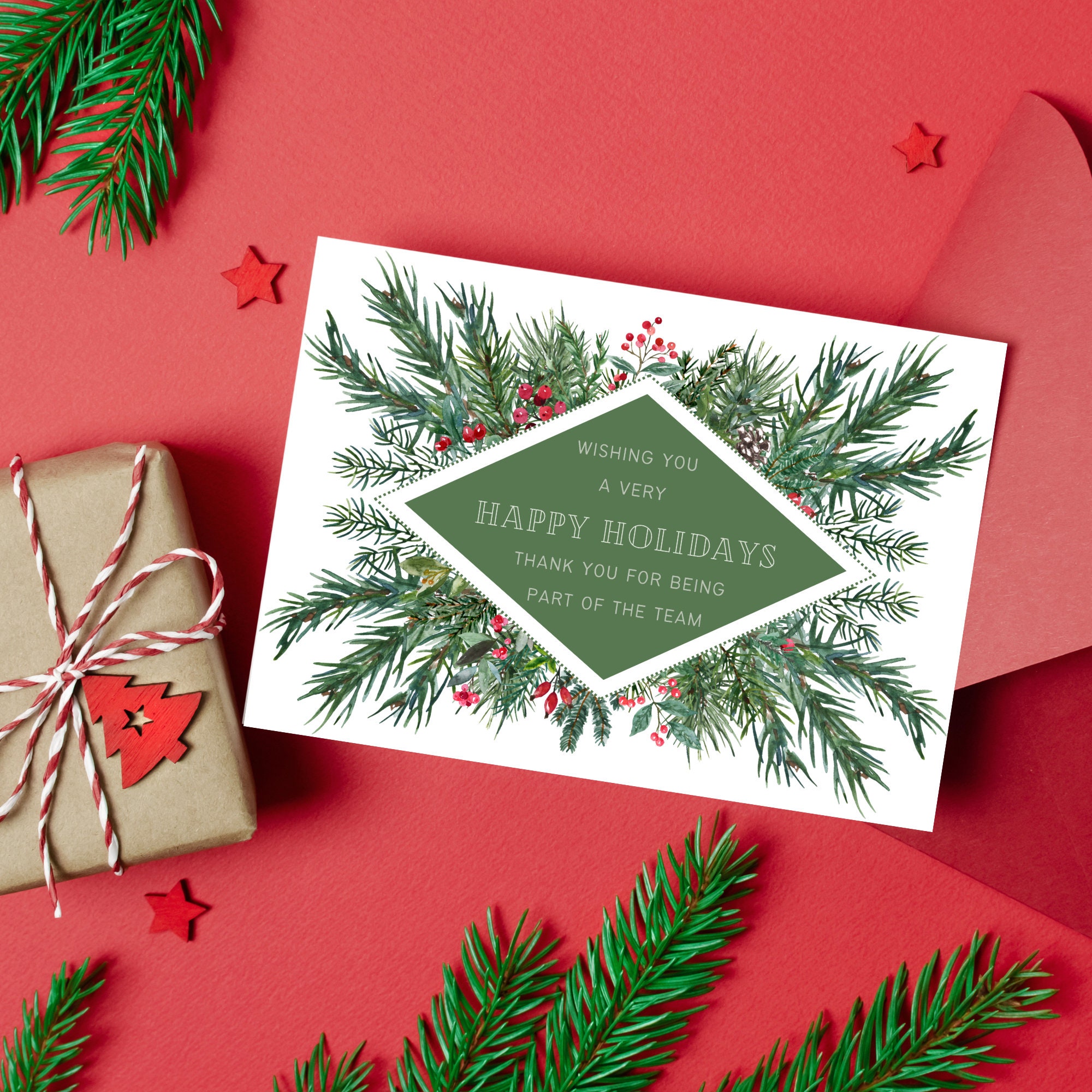 Corporate Holiday Card for Employees: Printable Christmas Card (PDF) - Etsy