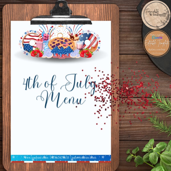 Menu Template With Flags - Etsy
