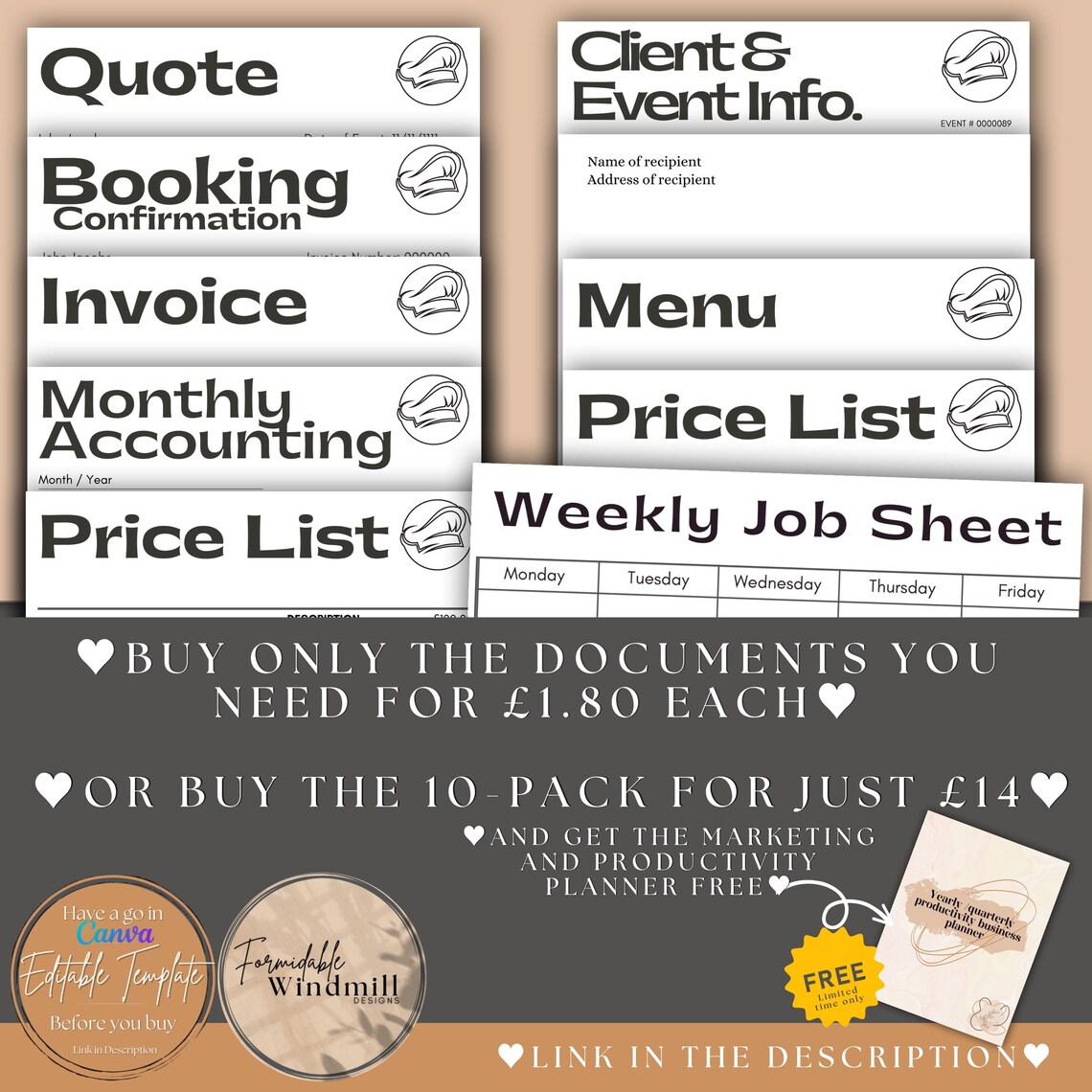 Printable Job Sheet for a Weekly Office Workflow Minimalist Small ...