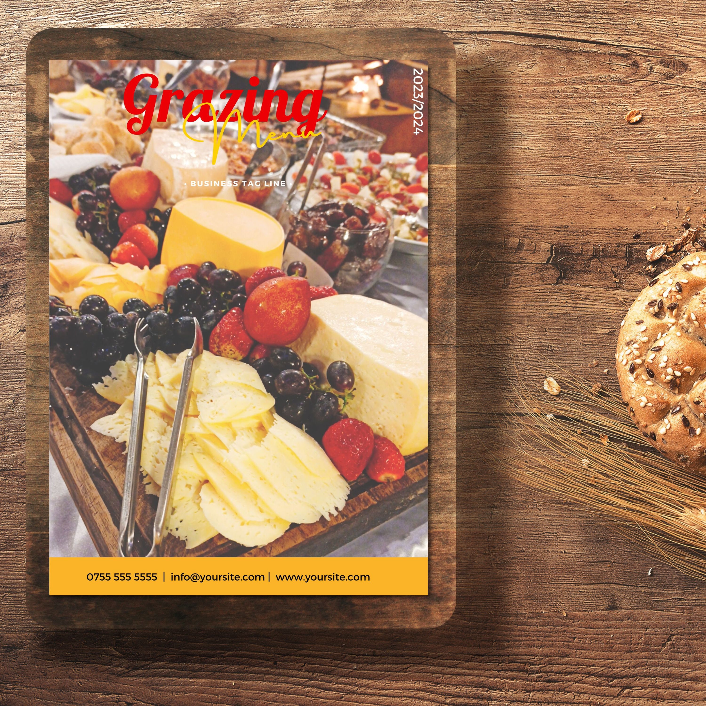 Luxury Grazing Tables, Grazing Boards & Platters Menu Editable Canva ...