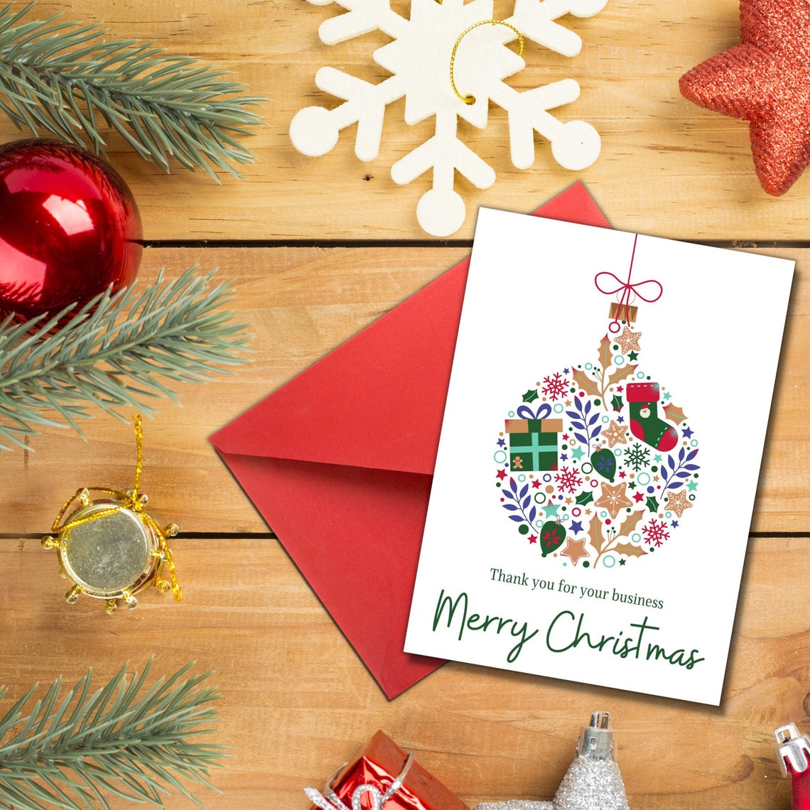 Corporate Christmas Card Printable Christmas Card for - Etsy