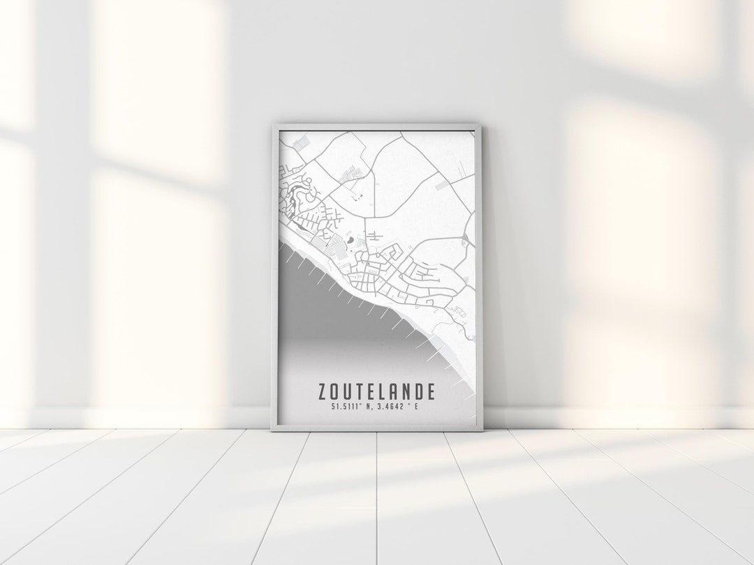 Zoutelande/map/print/plattegrond/poster/gift - Etsy