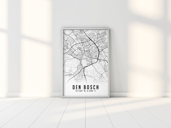 Den Bosch/map/print/plattegrond/poster/gift - Etsy
