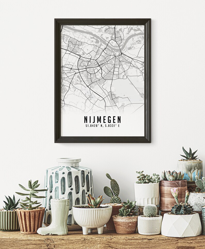 Nijmegen/map/print/plattegrond/poster/gift - Etsy