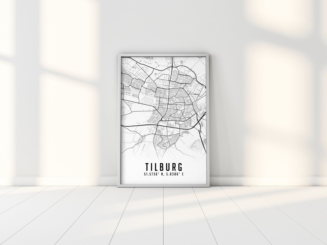 Tilburg/map/print/plattegrond/poster/gift - Etsy