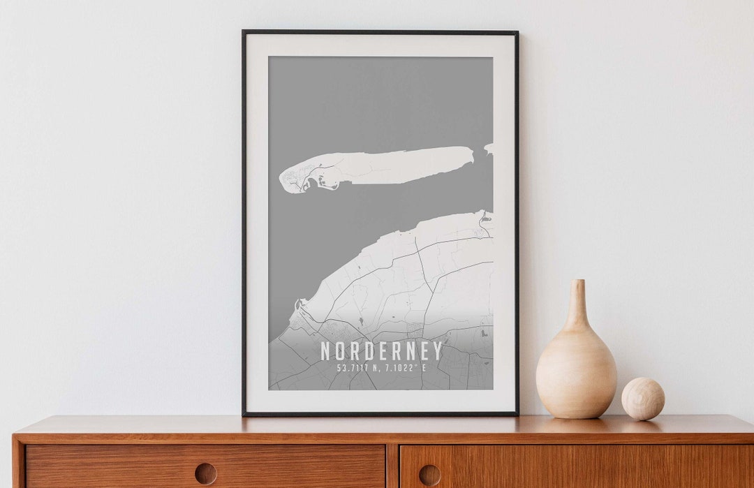 Noderney/island/map/print/plattegrond/poster/gift - Etsy