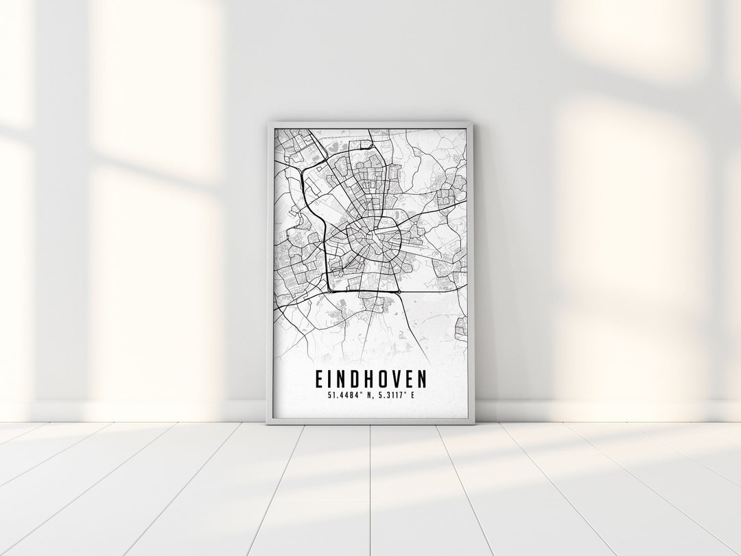 Eindhoven/map/print/plattegrond/poster/gift - Etsy