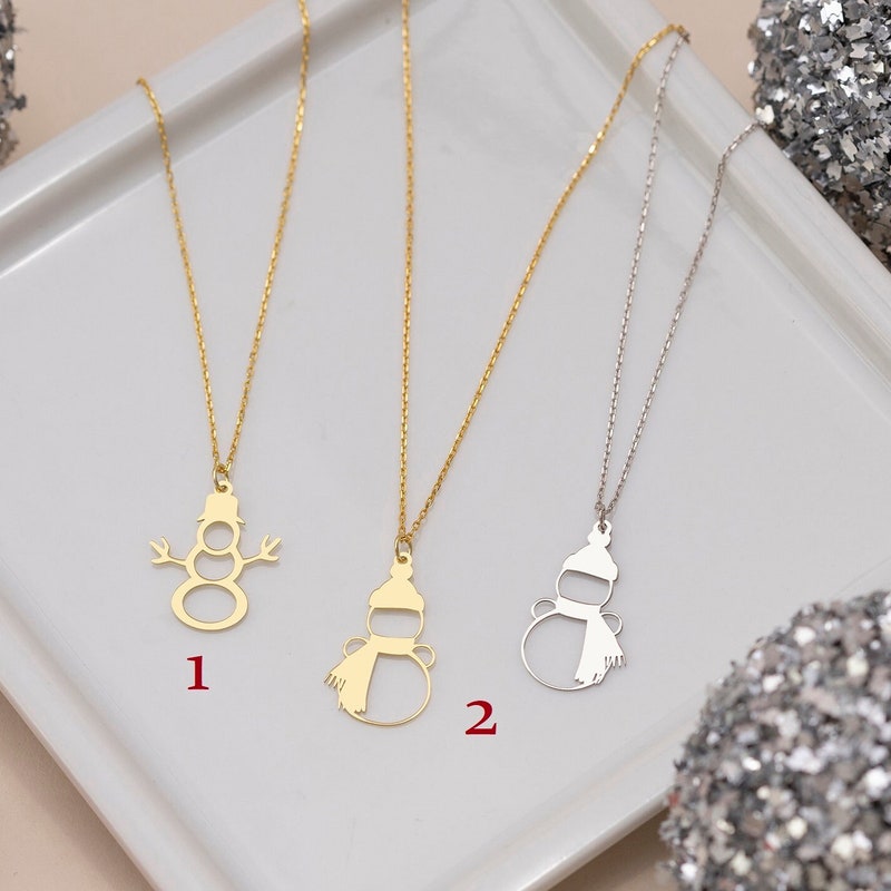 Snowman Necklace - Etsy