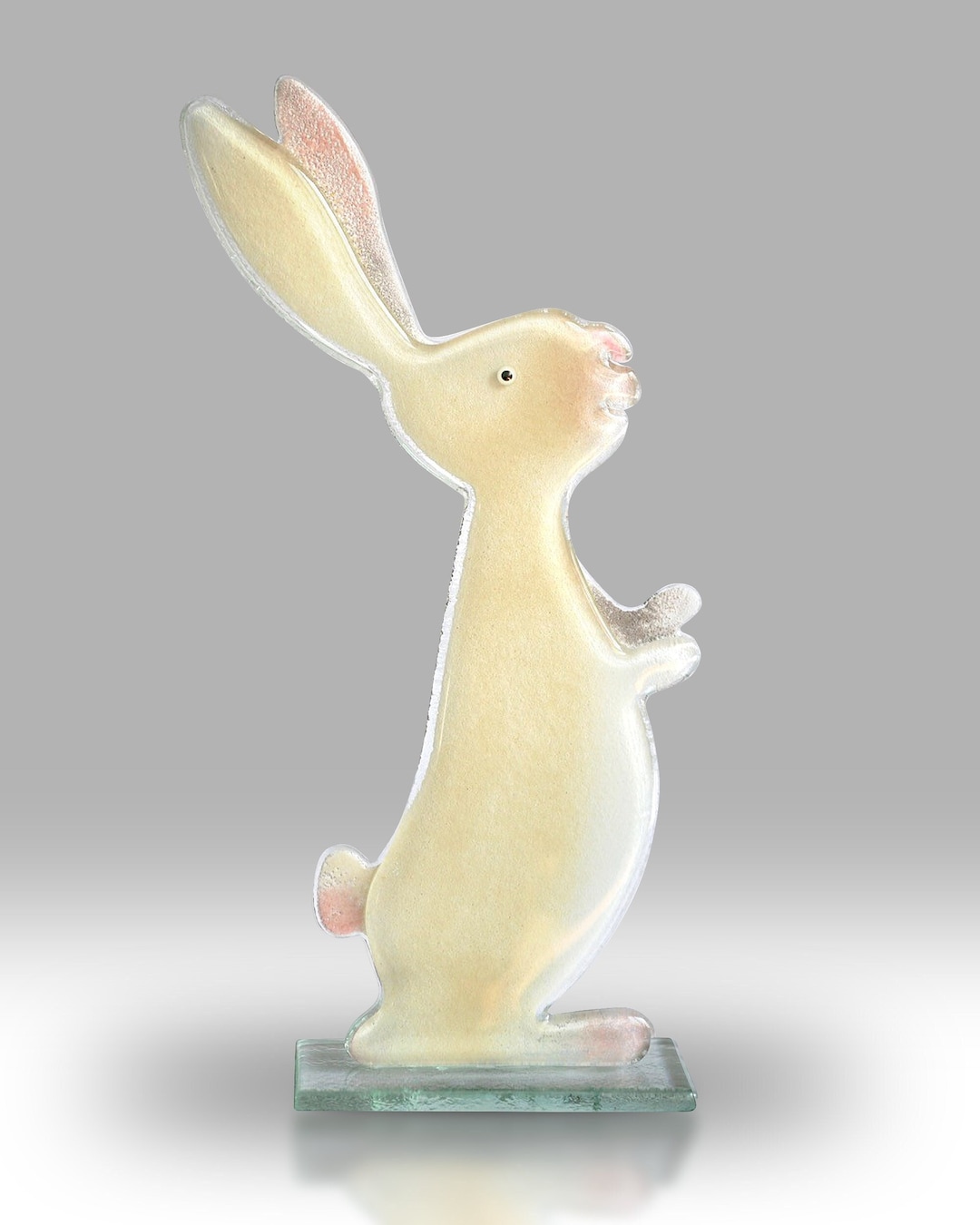 Handmade Fused Glass Honey Bunny - by Nobile Glassware - Etsy UK
