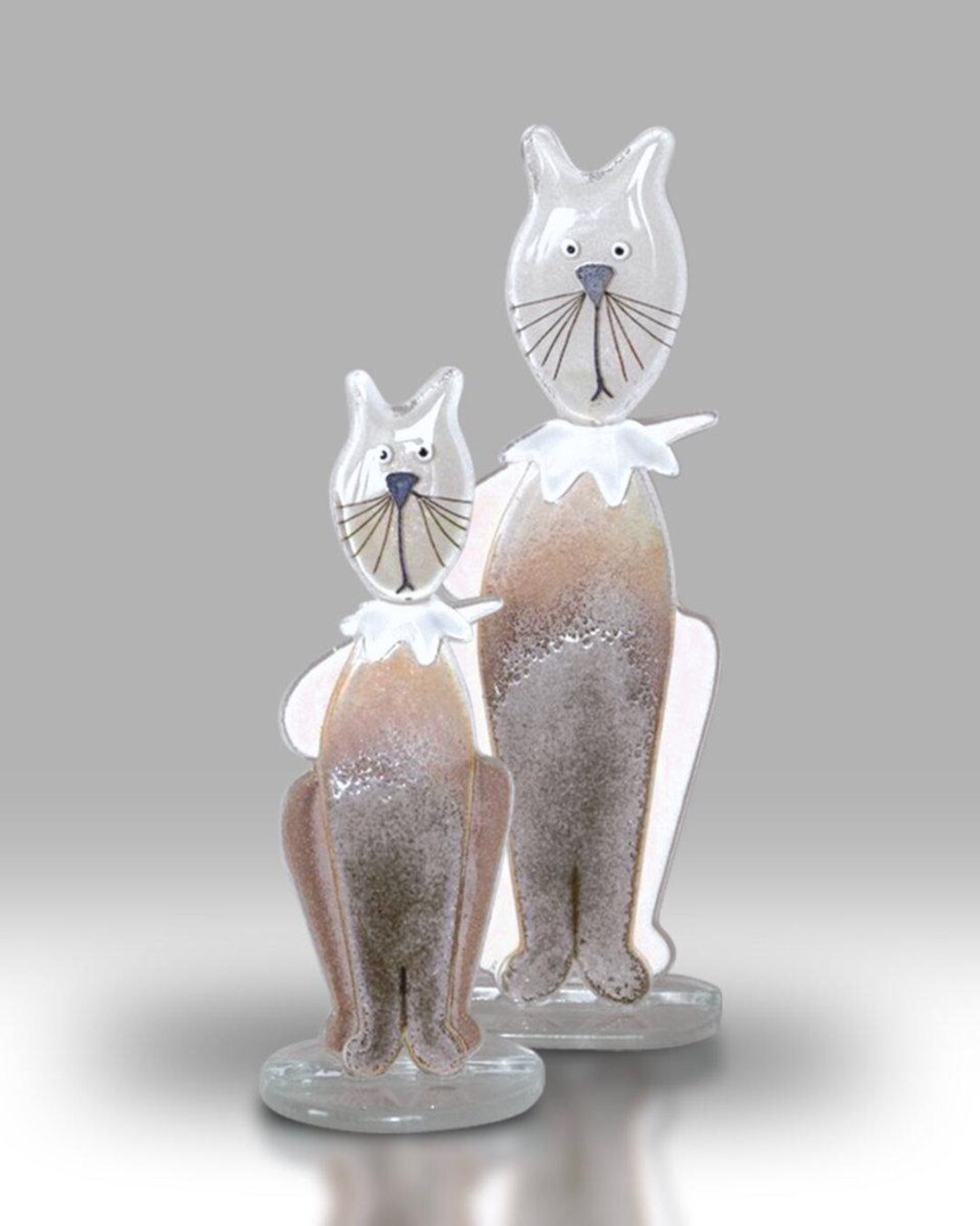 Handmade Fused Glass Cat/kitten Grey - by Nobile Glassware - Etsy