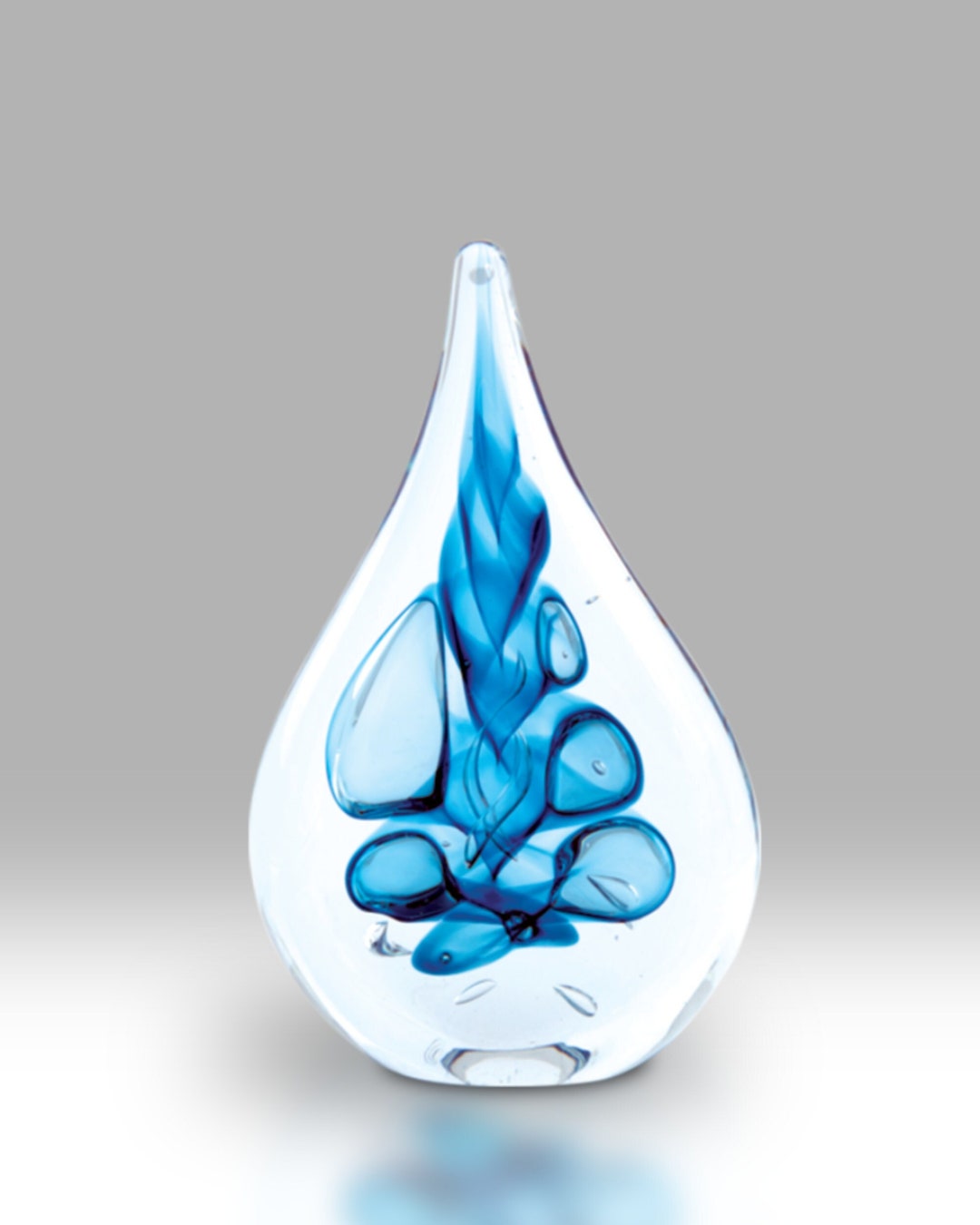 Handmade Crystal Paperweight in Teal by Nobile Glassware - Etsy UK