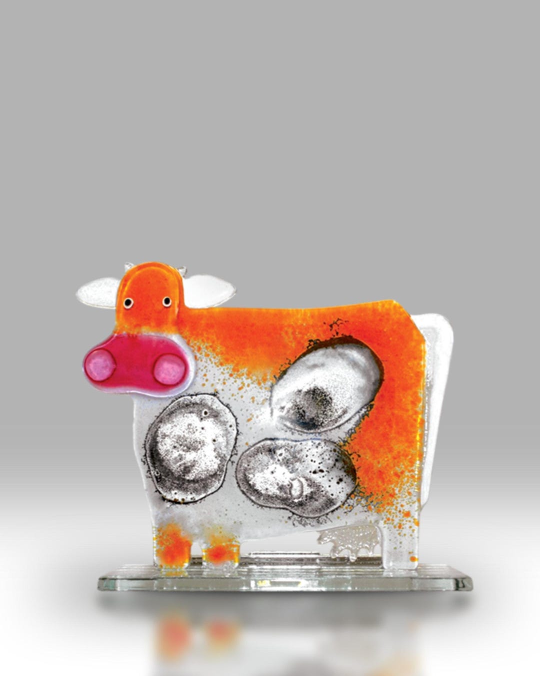 Handmade Fused Glass Cow in Brown - by Nobilé Glassware - Etsy