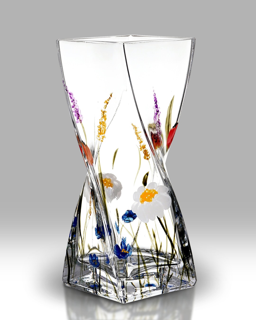 Meadow Collection - 20cm Twist Vase by Nobile Glassware - Etsy