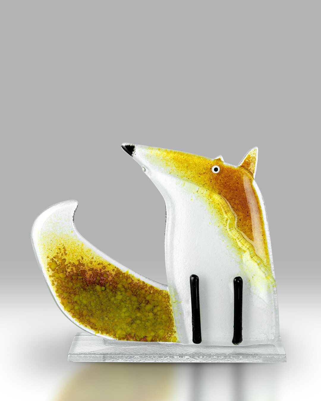Handmade Fused Glass Fox - by Nobilé Glassware - Etsy