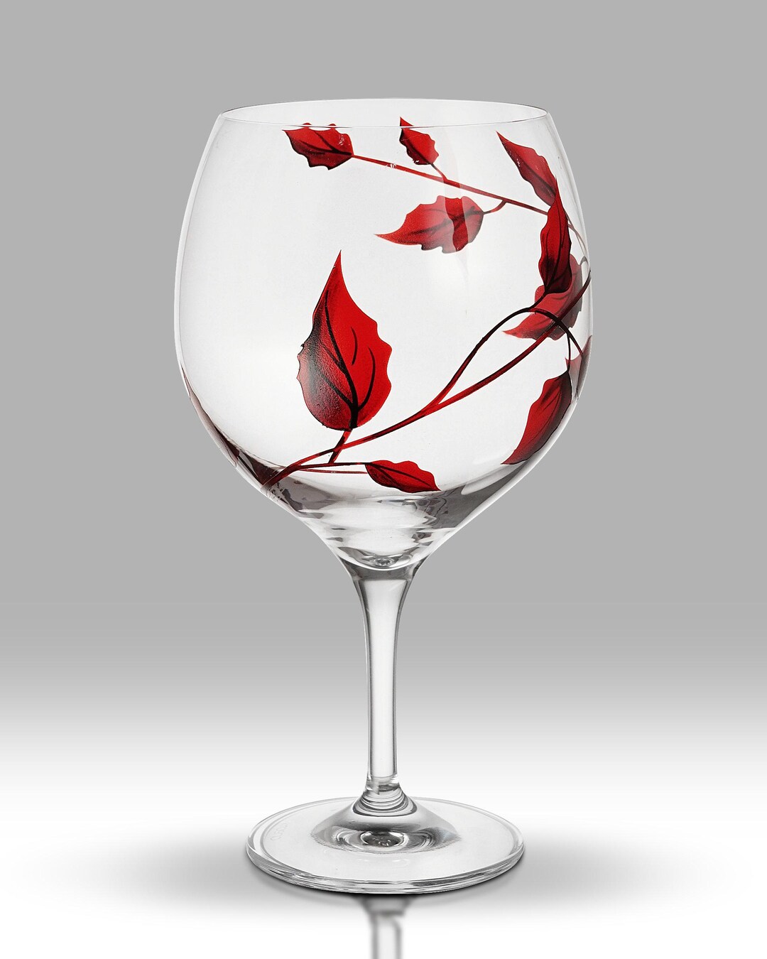 Ruby Leaf - Gin Glass by Nobile Glassware - Etsy