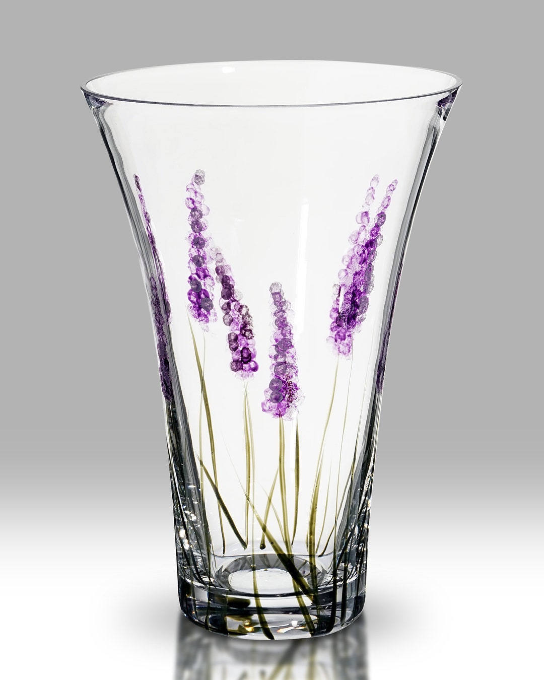 Lavender - 19cm Flared Vase by Nobile Glassware - Etsy
