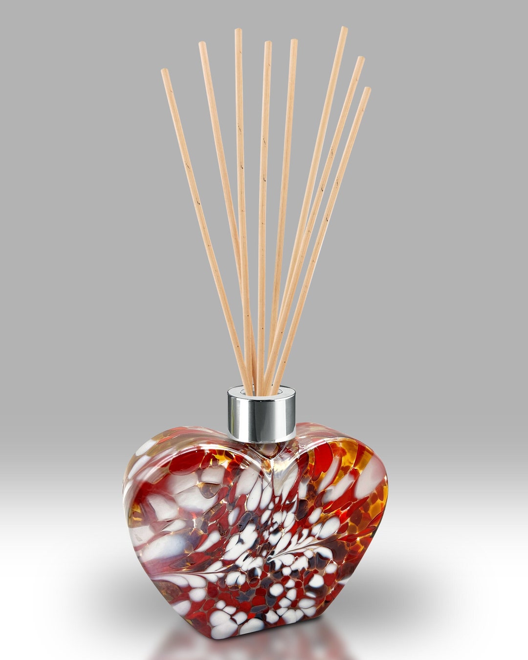 Handmade Mouth Blown Heart Reed Diffuser by Nobile Glassware - Etsy UK