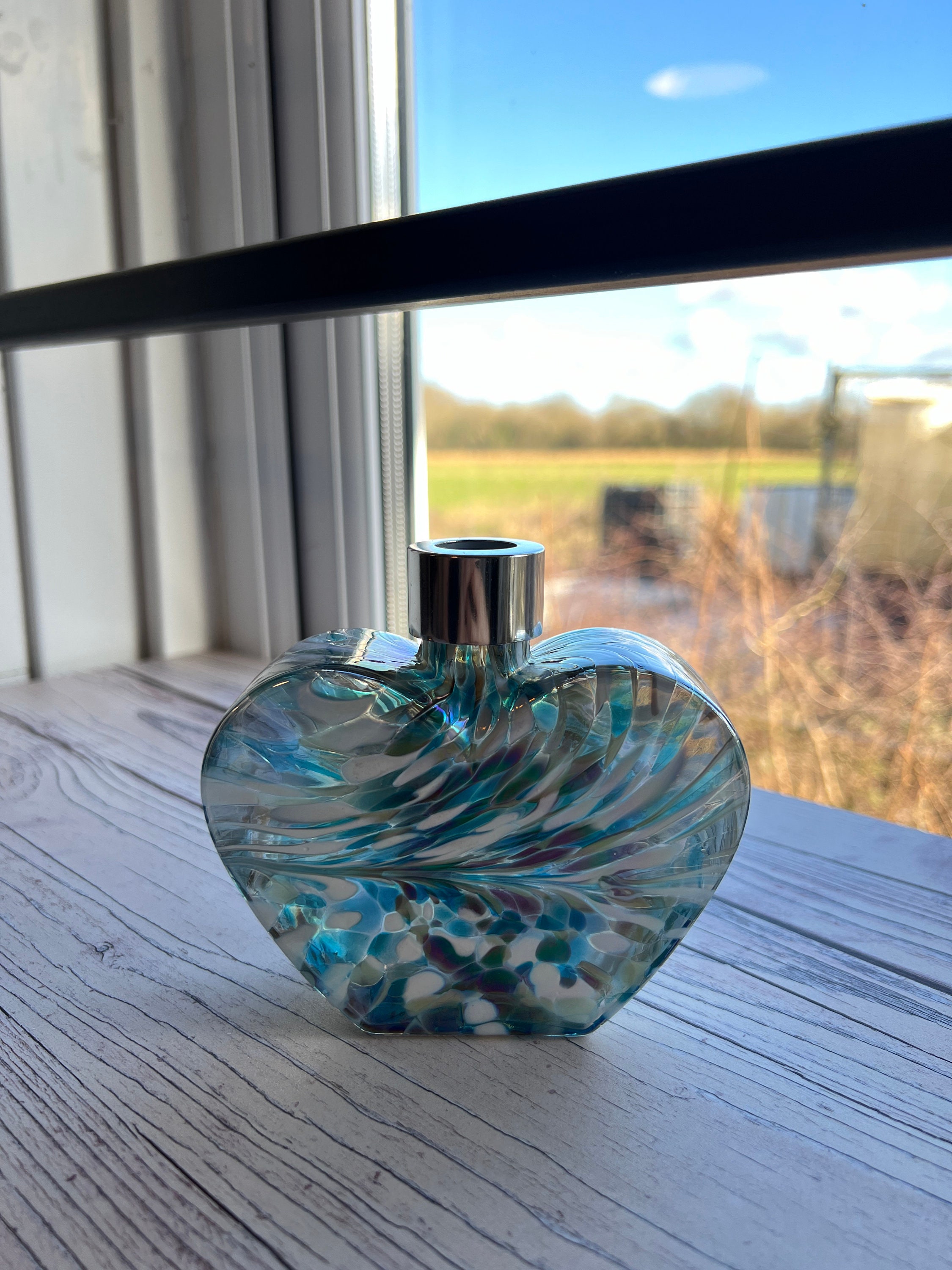 Handmade Mouth Blown Heart Reed Diffuser by Nobile Glassware - Etsy UK