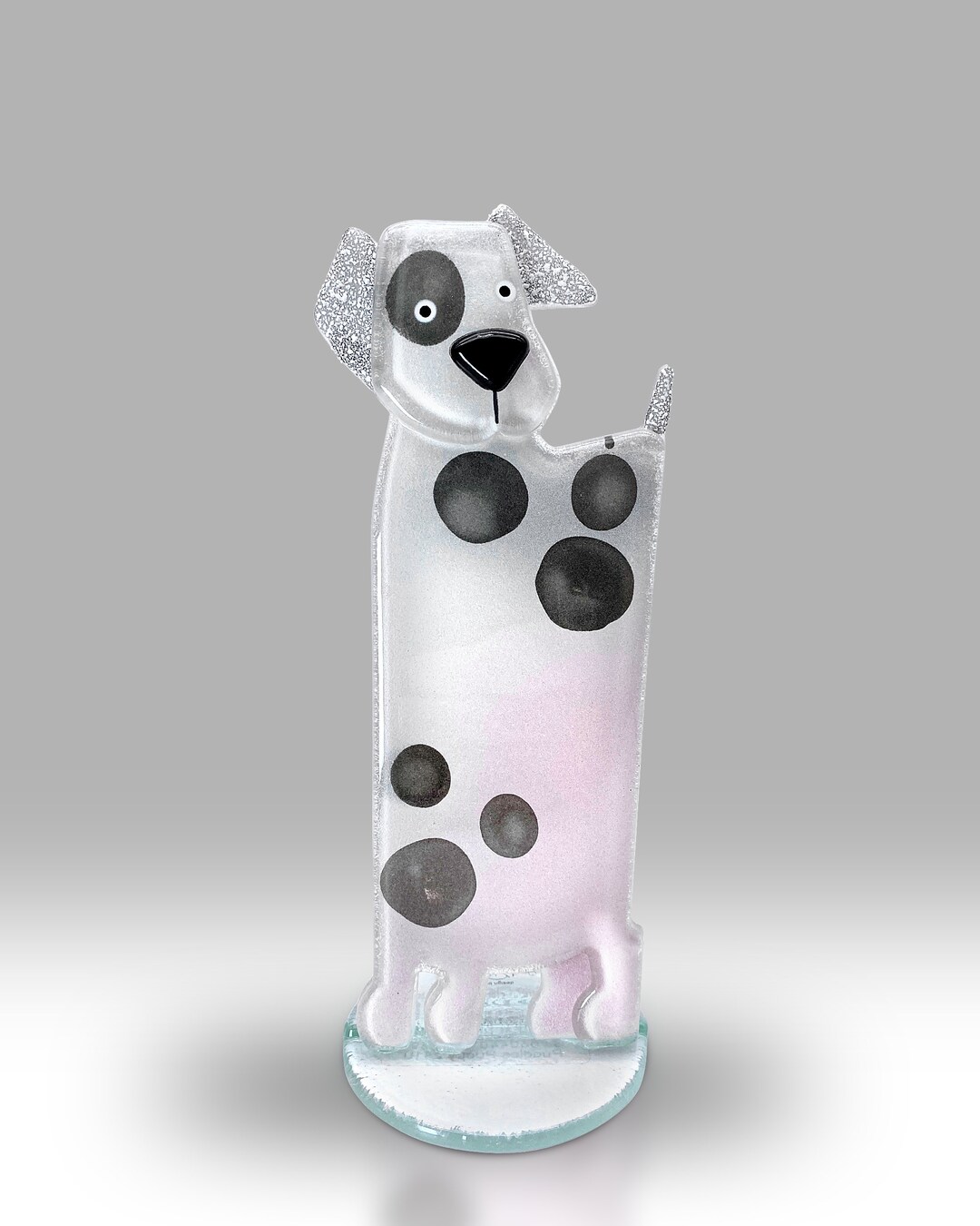 Handmade Fused Glass Puddles Puppy in Pink - by Nobile Glassware - Etsy