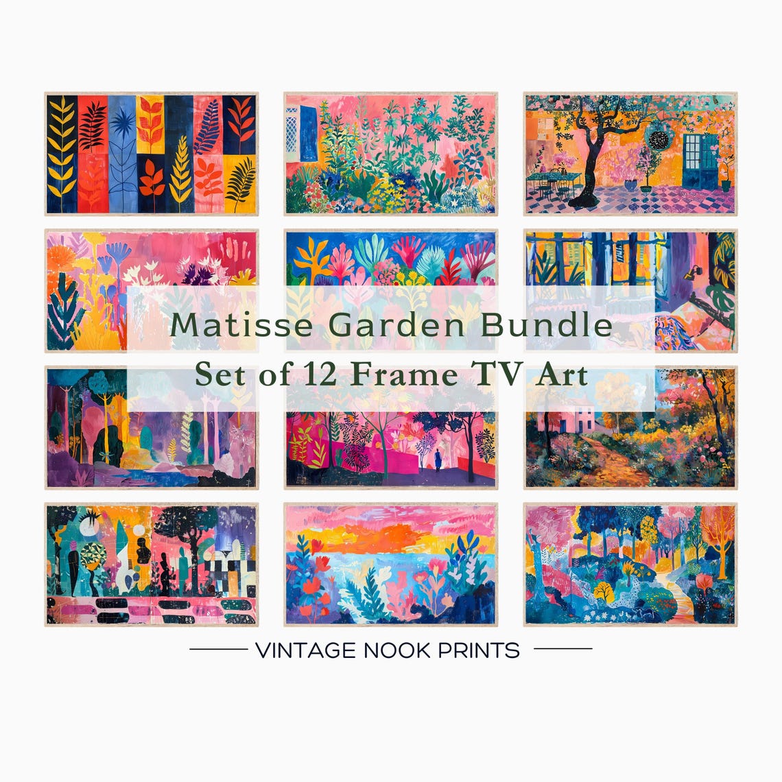 Matisse Frame TV Art Set of 12 Summer Garden Matisse Oil Painting ...