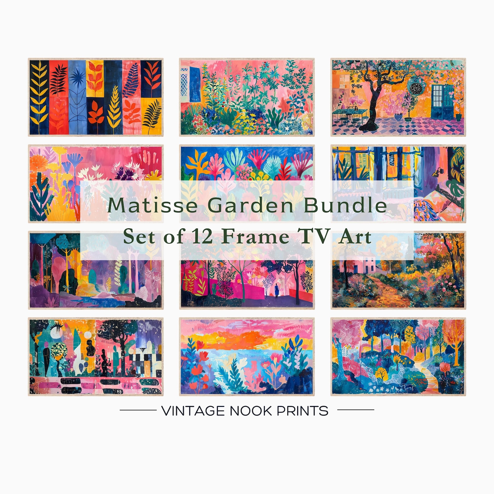 Matisse Frame TV Art Set of 12 Summer Garden Matisse Oil Painting ...