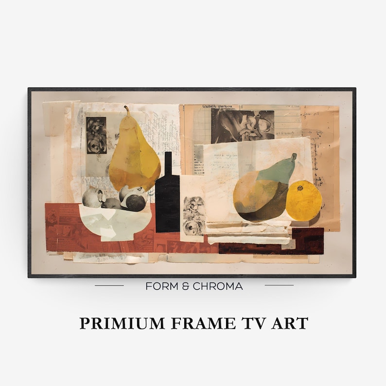 Cubist Collage Frame TV Art Bundle 18 Picasso Inspired Modern Art ...