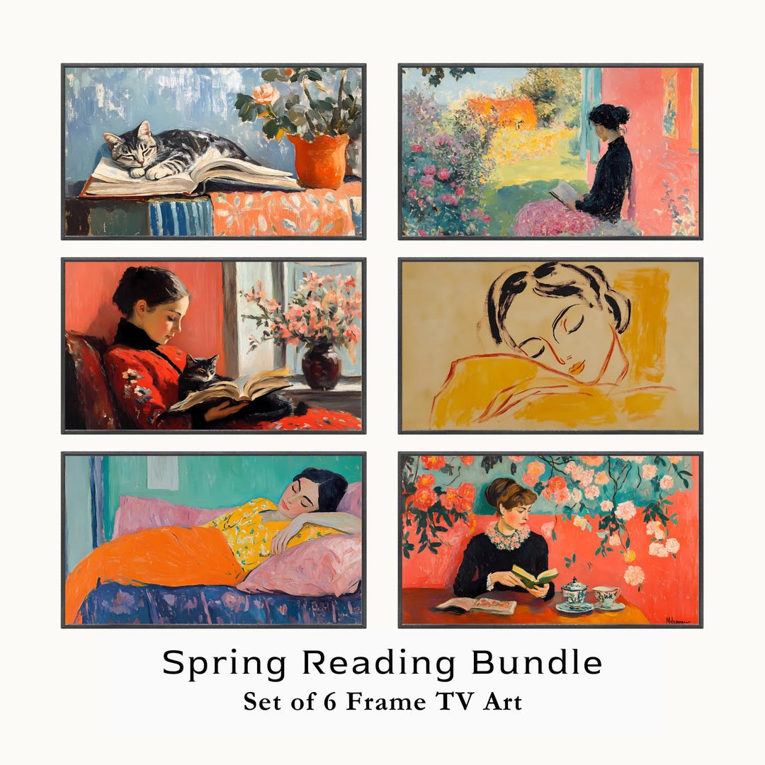 Spring Reading Matisse Frame TV Art Set of 6 Matisse Oil Painting ...