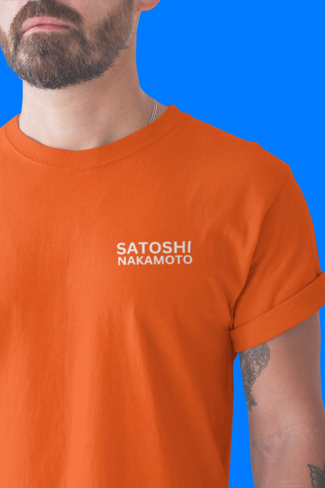 SATOSHI NAKAMOTO Left Logo Bitcoin Crypto T-shirt Seen on Kanye West ...