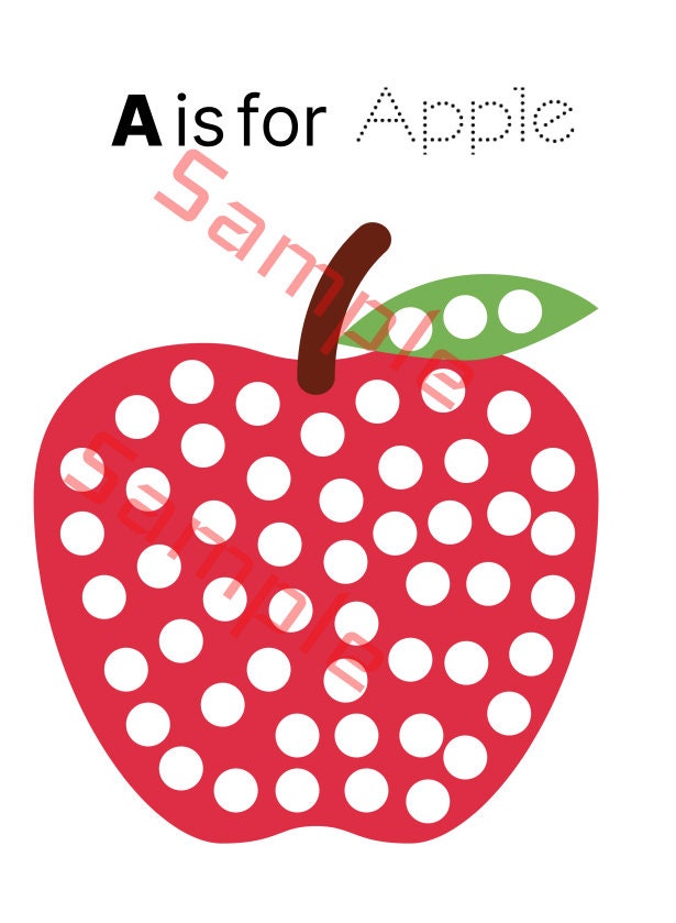 Do A Dot ART and Trace Alphabet Printable 26 Colorful Sheets Tracing ...