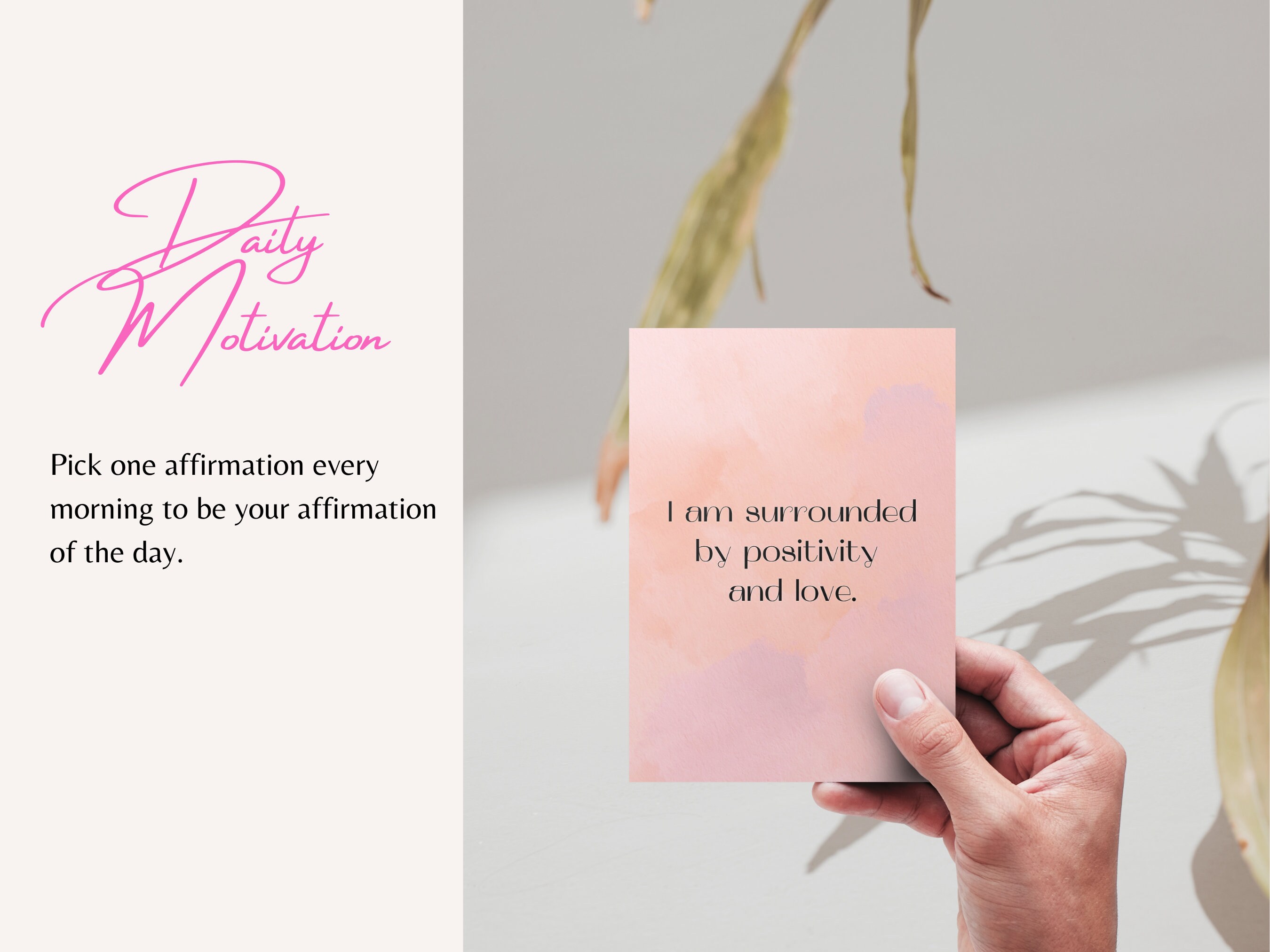 120 Positive Affirmation Card Deck, Editable Canva Cards, Selfcare ...