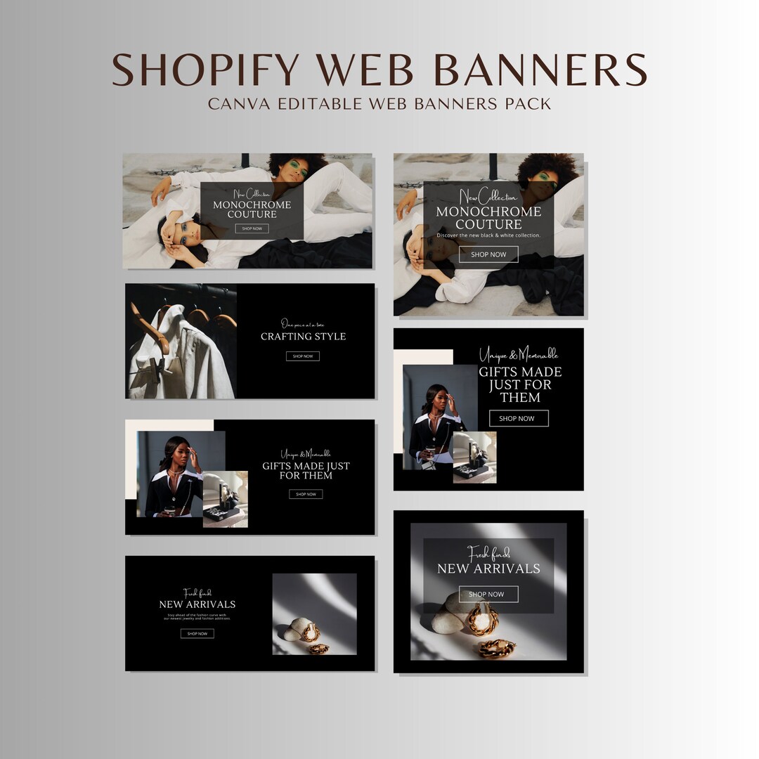 Website Banners DIY Web Banner Template Design Shopify Web Banners ...