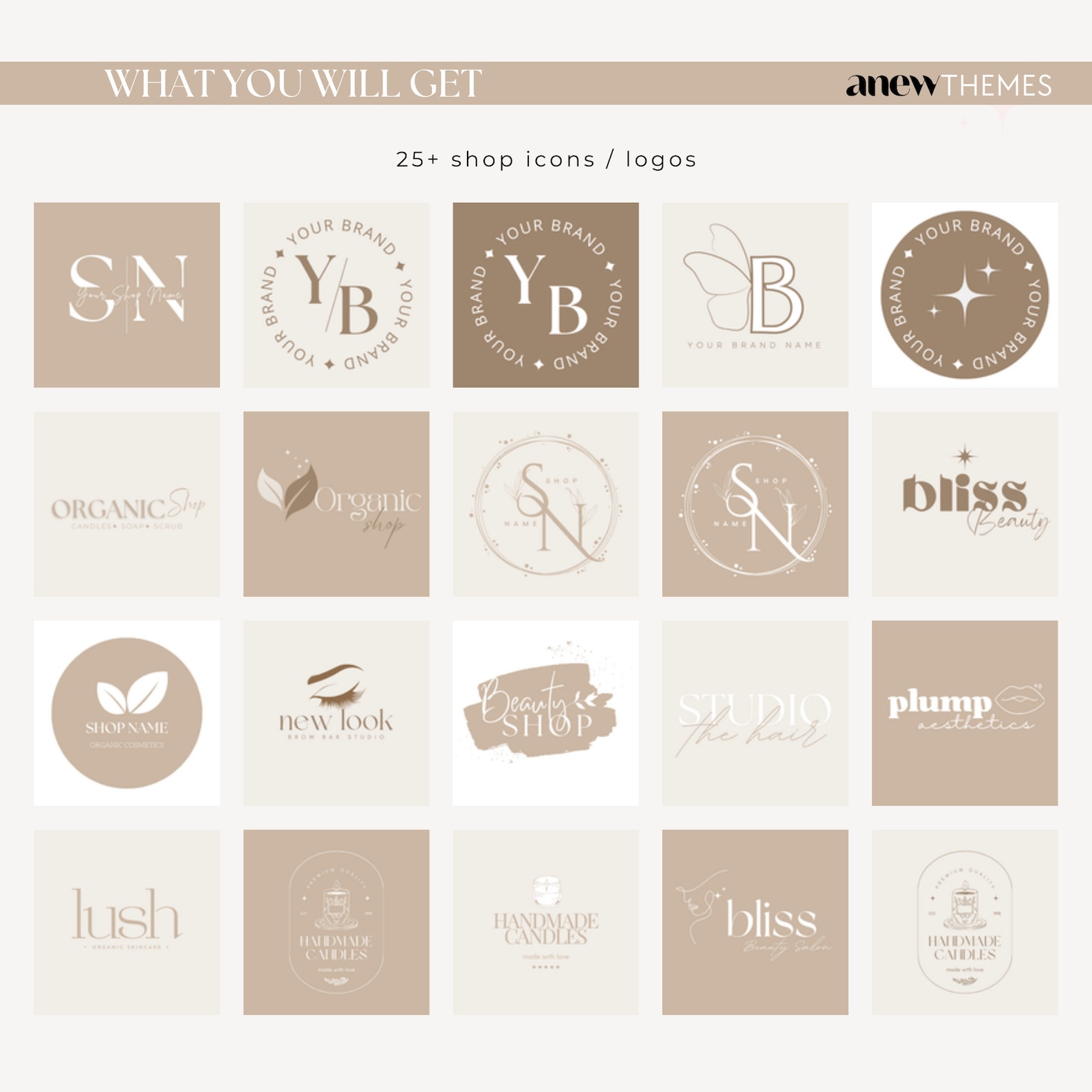 Etsy Shop Banner Kit Branding Kit Bundle Etsy Store Editable Canva ...